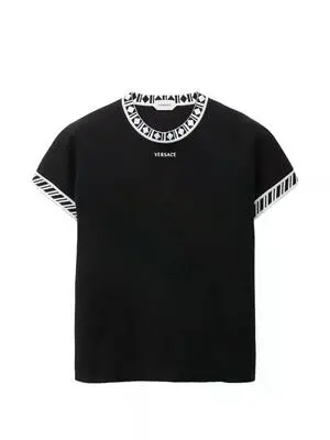 Versace Cotton Knit T-shirt - Black