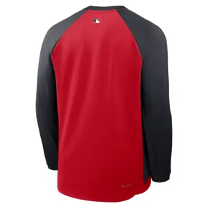 Nike Cleveland Guardians Dri-fit Authentic Collection Pullover Crew - Red