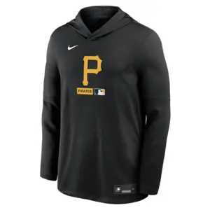 Nike Pittsburgh Pirates Authentic Collection Long-sleeve Hooded Top - Black