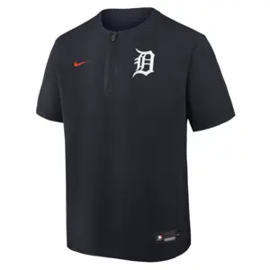 Nike Detroit Tigers Mlb Dri-fit 1/4-zip Short-sleeve Windshirt - Blue