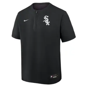 Nike Chicago White Sox Authentic Collection Dri-fit Mlb 1/4-zip Short-sleeve Windshirt