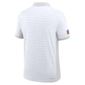 Nike Chicago Bears Sideline Victory Stripe Dri-fit Nfl Polo - White