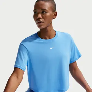 Nike Relaxed Dri-fit Cropped Short-sleeve Top - Blue