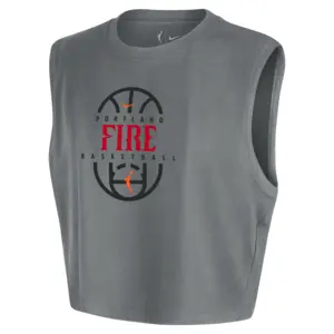 Nike Portland Fire Wnba Sleeveless Cropped T-shirt - Grey