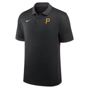Nike Pittsburgh Pirates Authentic Collection Striped Victory Dri-fit Mlb Polo - Black