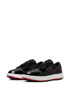 JORDAN 1 Low G Spiked Patent Leather Sneakers - Black