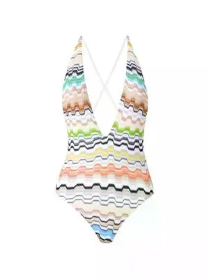 Missoni Chevron Pattern One-piece Swimsuit - Neutrals