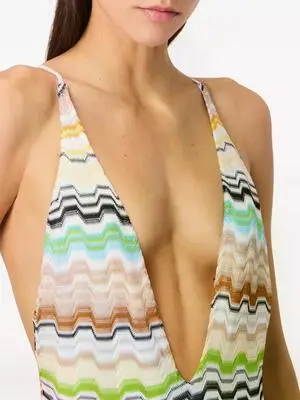 Missoni Chevron Pattern One-piece Swimsuit