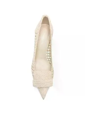 SERGIO ROSSI Braided Woven Pumps - Neutrals