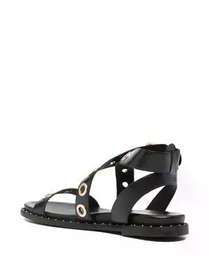 CARMELA Eyelet-embellished Cross-strap Sandals