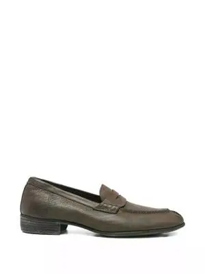 Guidi Distressed-effect Penny Loafers