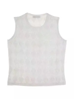 GRAN SASSO Sleeveless Jacquard Tank Top
