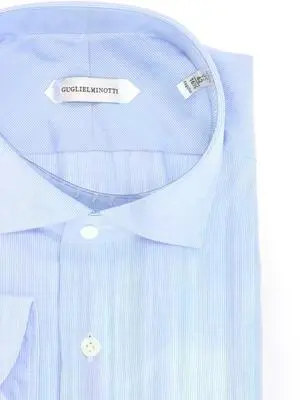 GUGLIELMINOTTI Vertical-stripe Spread-collar Shirt
