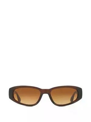 Chimi Geometric Frame Sunglasses - Brown
