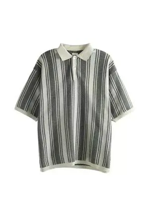 Nanamica Stripe-knit Polo Shirt