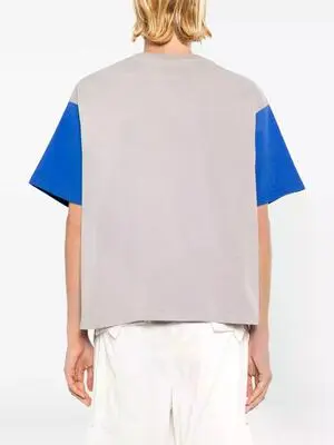 LII Colour-block Short-sleeve T-shirt - Grey