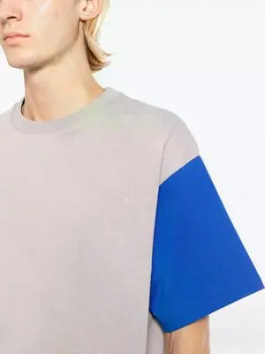 LII Colour-block Short-sleeve T-shirt - Grey