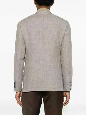Canali Notched-lapel Single-breasted Blazer - Neutrals