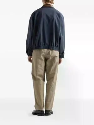Prada Cotton Jacket With Leather Details