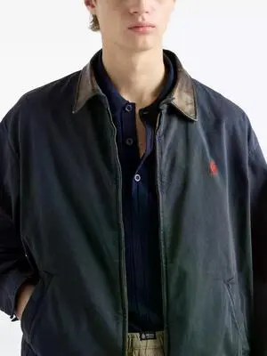 Prada Cotton Jacket With Leather Details
