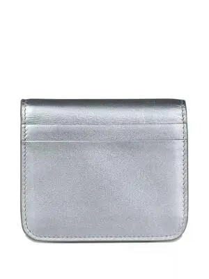 Balenciaga Logo-print Press-stud-fastening Wallet - Silver