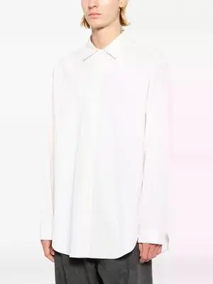 Fear Of God Concealed-placket Curved-hem Shirt - Neutrals
