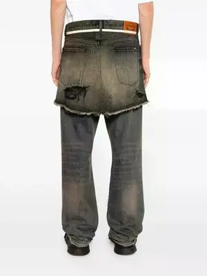 KAMIYA Distressed Frayed-edge Skirt