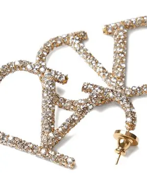 Valentino Garavani Vlogo Signature Crystal Earrings