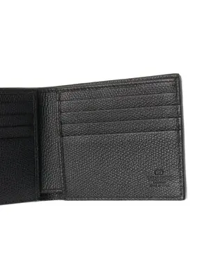 Valentino Garavani Vlogo Signature Leather Wallet - Black