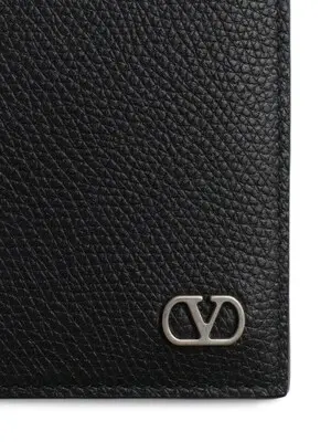 Valentino Garavani Vlogo Signature Leather Wallet - Black