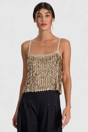 Alice + Olivia Nicolette Sequin Tank