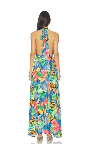 Luli Fama Jungle Reign Convertible Maxi Dress - Multicolor