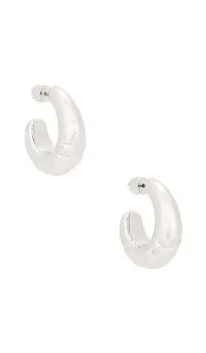Jenny Bird Slim Nelle Hoops - Silver