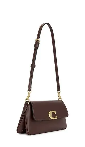 COACH Refined Calf Leather Jet Bag With Pushlock Closure - Maple
