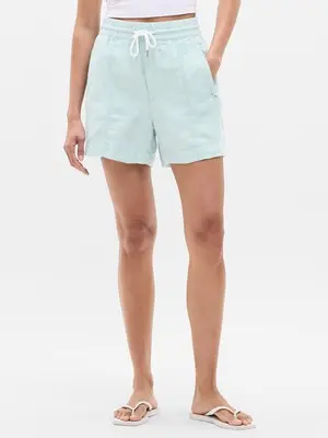 Athleta Retreat Linen Mid Rise 4" Short