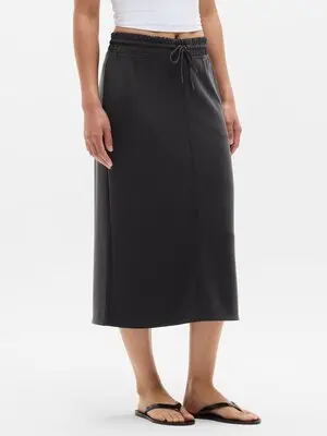 Athleta Seasoft Midi Skirt - Black