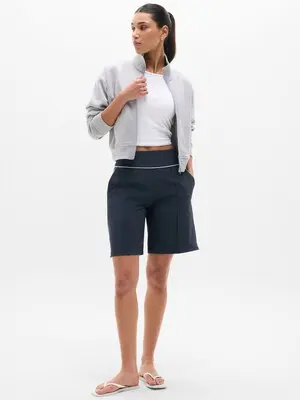 Athleta Tee Time Bermuda 9" Shorts - Eclipse/white
