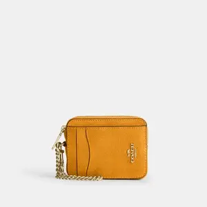 COACH OUTLET Zip Card Case - Gold/marigold