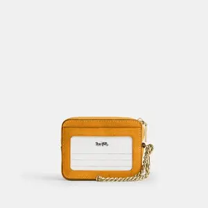 COACH OUTLET Zip Card Case - Gold/marigold