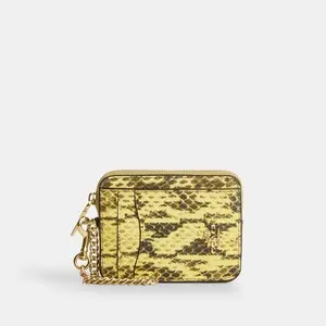 COACH OUTLET Zip Card Case - Gold/yellow