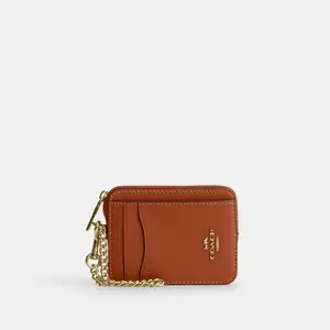 COACH OUTLET Zip Card Case - Im/amber Brown