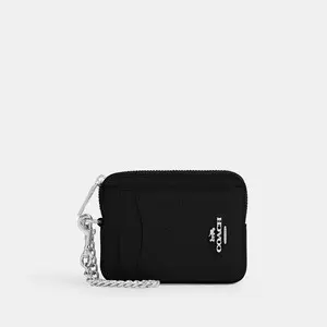 COACH OUTLET Zip Card Case - Silver/black