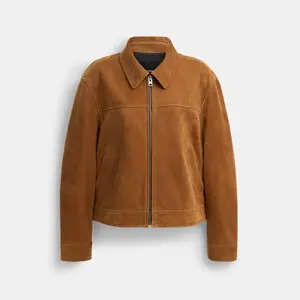 COACH OUTLET Suede Zip-up Jacket