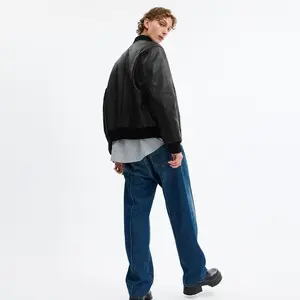 COACH OUTLET Coach Leather Varsity Jacket - Black/black