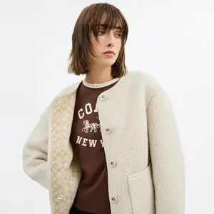COACH OUTLET Coach Sherpa Cardigan Jacket
