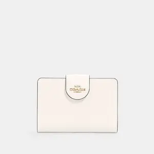 COACH OUTLET Medium Corner Zip Wallet - Gold/chalk
