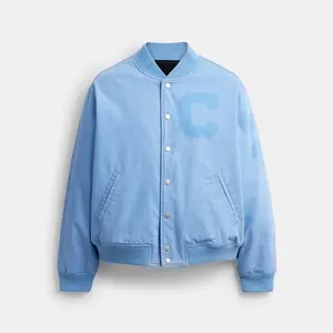 COACH OUTLET Coach Canvas Varsity Jacket - Cerulean Light Blue