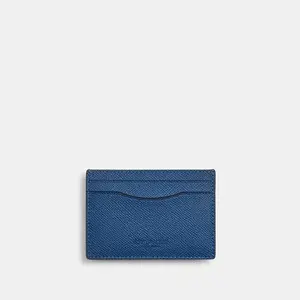 COACH OUTLET Card Case With Money Clip - Silver/true Blue