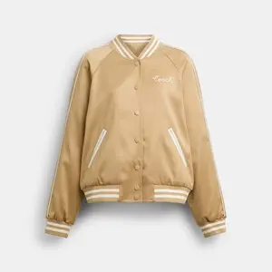 COACH OUTLET Coach Reversible Signature Souvenir Varsity Jacket - Beige