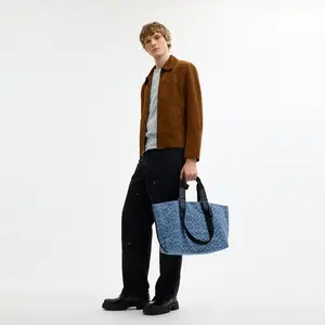 COACH OUTLET Signature Denim Small Tour Tote Bag